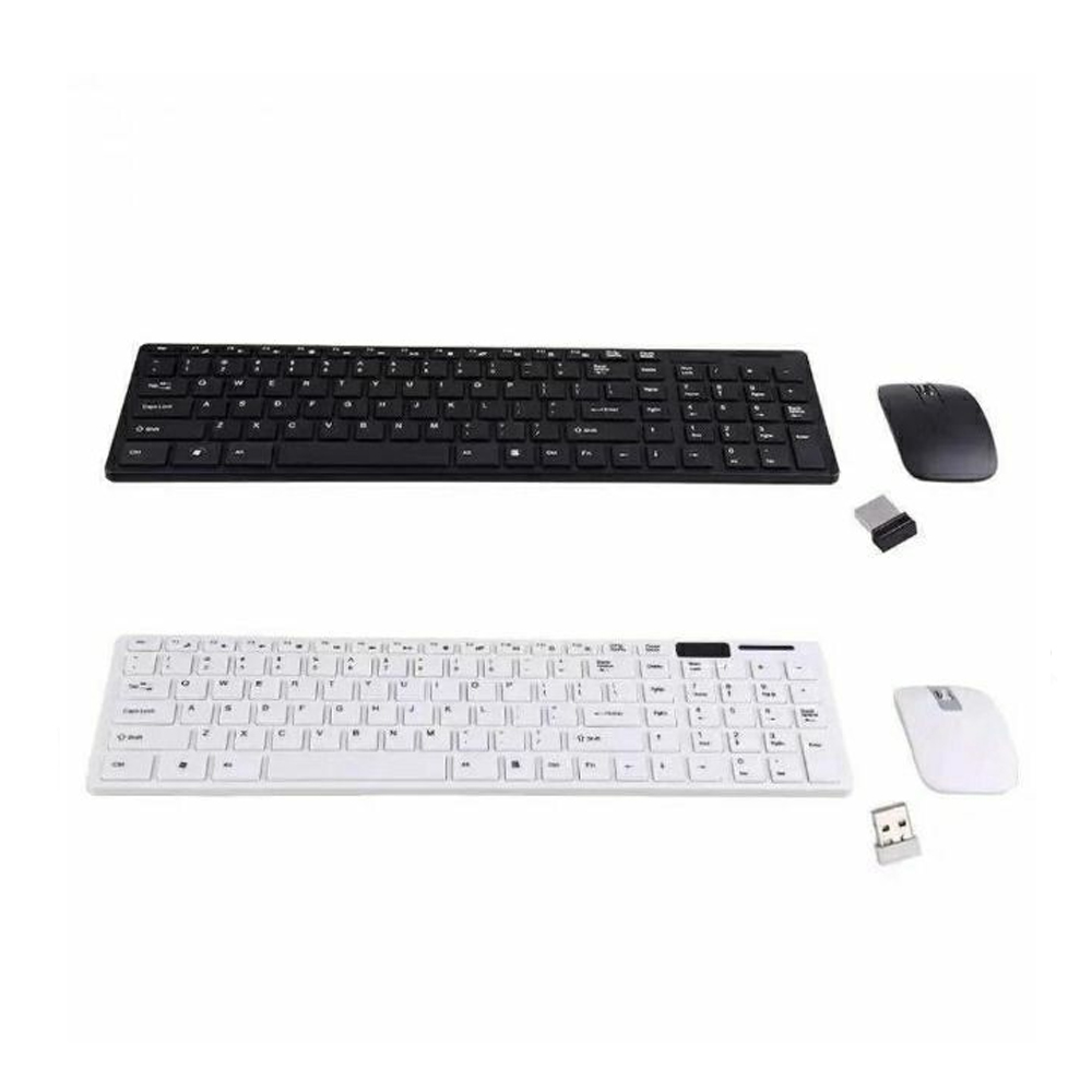 Slim Wireless Keyboard and Mouse Combo – 2.4GHz Connectivity, Compact ...